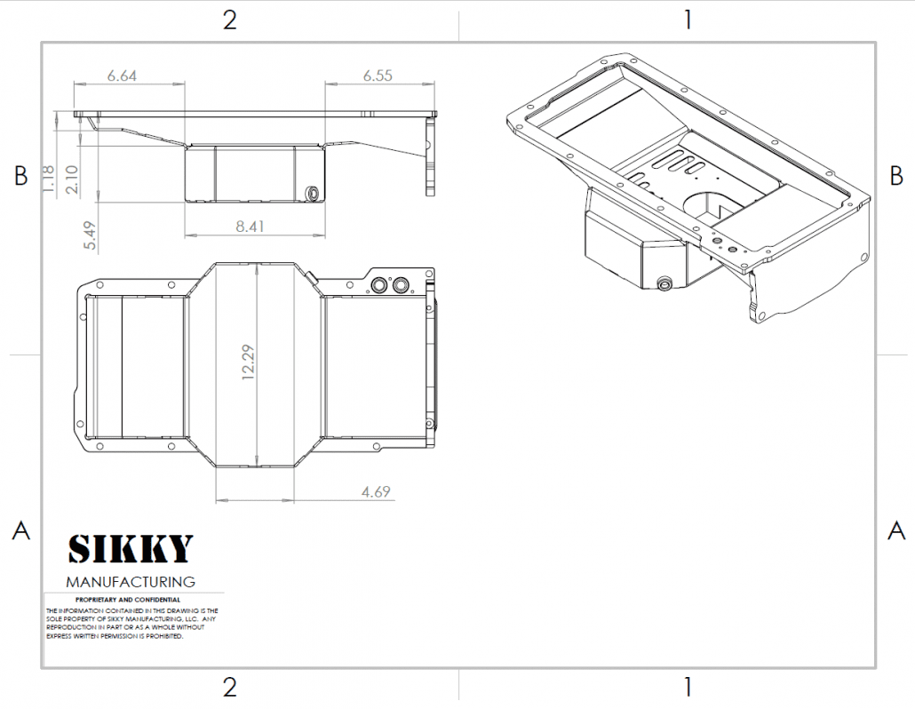 LS Swap Oil Pan | 7 Quart Mid Sump | Made in USA | SIKKY