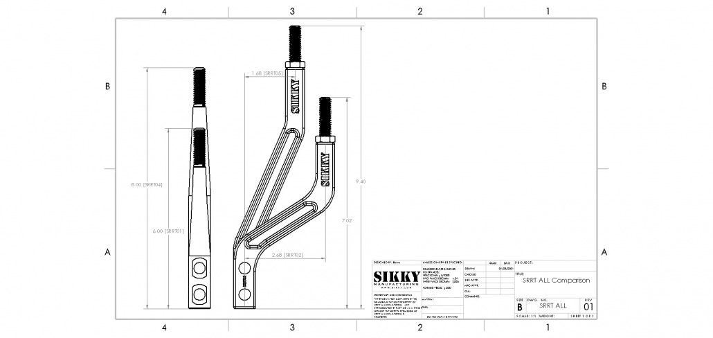 6" Straight Shift Rod | SIKKY