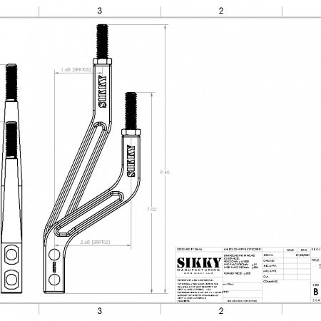 6" Straight Shift Rod | SIKKY