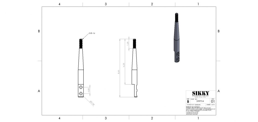 8" Straight Shift Rod | SIKKY
