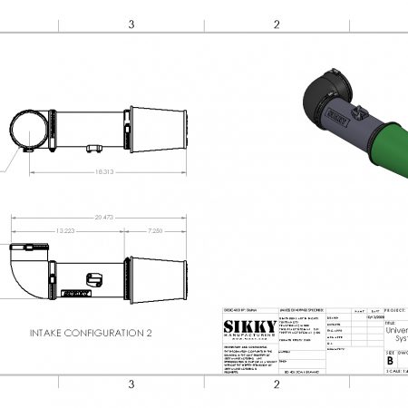 LT1/LT4 Swap Air Intake | Straight Design | Made in USA by SIKKY
