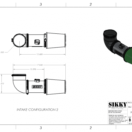 LS3 Swap Short Straight Air Intake | Made in USA by SIKKY